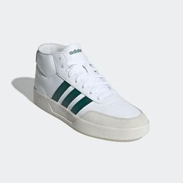 Herren Sneaker "BREAKNET MID", adidas Sportswear, Gr. 44,5, weiß, Leder, Synthetik, Schuhe