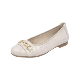 Remonte Damen Ballerina "Remonte Ballerinas Leder", Gr. 40, silber, Leder, Schuhe