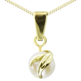 OSTSEE-SCHMUCK Damen Kette mit Anh&auml;nger "OSTSEE-SCHMUCK Kette mit Anh&auml;nger Iris Kette mit Anh&auml;nger Iris", 42cm, Gelbgold 333, L: 42, gold, Gelbgold