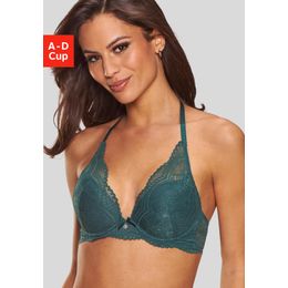 Nuance Damen Neckholder-BH "Vivianna", Gr. 70, gr&uuml;n, Microtouch, Obermaterial: 60% Polyamid, 35% Polyester, 5% Elasthan, BHs, mit verschiedenen