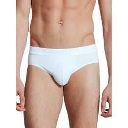 Calida Herren Slip "Cotton Code", Gr. S, wei&szlig;, Obermaterial: 95% Baumwolle, 5% Elasthan, unifarben, Unterhosen, elastisch, Single Jersey, bequem,