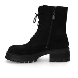 Damen Schn&uuml;rboots, Dockers by Gerli, Gr. 38, schwarz, Textil, Schuhe, Biker Boots mit Rei&szlig;verschluss