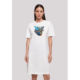 F4NT4STIC Damen Shirtkleid "Skull", wei&szlig;, Gr. L, Obermaterial: 100% Baumwolle, Kleider, Print