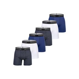 Scotch & Soda SCOTCH & SODA Herren Boxershorts "Boxershort Solid Cotton Stretch 6er Pack", Gr. Lblau, wei&szlig;, Obermaterial: 95% Baumwolle CO. 5% Elasthan EL.,