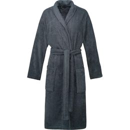 Unisex-Bademantel Esprit, L:107cm, grau, Webfrottier, Hausmäntel, "Mono, ideal für Sauna & Spa, Hotelbademantel, Morgenmantel", mit Schalkragen &