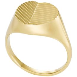 Fossil Damen Fingerring "Schmuck Geschenk Edelstahl Ring HARLOW Herz", 19, Edelstahl, gold, Edelstahl, Fingerringe
