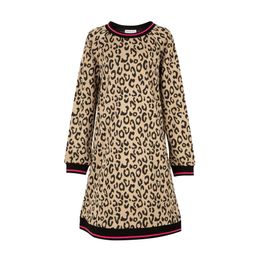 happy girls M&auml;dchen Strickkleid, beige, Gr. 140, Jacquardmuster, Feinstrick, Obermaterial: 95% Polyester, 5% Elasthan, Kleider, im tollen