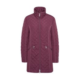 GOLDNER Damen Steppjacke "Kurzgröße Longsteppjacke mit Kontrastpaspeln"traubenviolett, rosenholz, Gr. 21, Obermaterial: 100% Polyester PES., Jacken