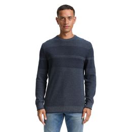 Tom Tailor Herren Strickpullover, bunt, Gr. XXXL, gestreift, unifarben, Strick, Obermaterial: 90% Baumwolle, 10% Polyamid, Pullover, im Streifen-Look