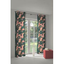 Vorhang Adam, B:145cm H:225cm, bunt, Jacquard, Baumwolle (Bio-Baumwolle), Wohnzimmer, Gardinen, "Eden", aus 100% Bio-Baumwolle