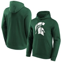 Fanatics Damen Kapuzenpullover "Fanatics Hoodie MichiganState Spartans Primary Logo Graphic", grün, Gr. XXXL, 80% Baumwolle; 20% Polyester, Pullover