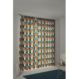 Vorhang Adam, B:145cm H:245cm, bunt, Jacquard, Baumwolle (Bio-Baumwolle), Wohnzimmer, Gardinen, "Jungle", aus 100% Bio-Baumwolle