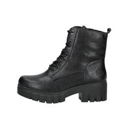 Rieker Damen Schn&uuml;rstiefelette "Rieker Stiefelette Lederimitat", Gr. 41schwarz, Lederimitat, Schuhe