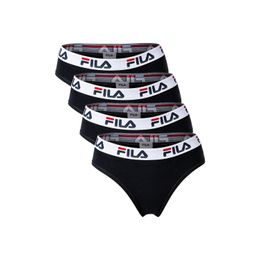 Fila Damen Slip "Slip 4er Pack", Gr. XL, schwarz, Obermaterial: 95% Baumwolle CO. 5% Elasthan EL., Unterhosen