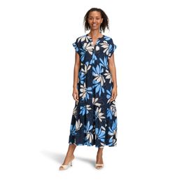 BETTY & CO BETTY & CO Damen Sommerkleid "Damen Stufenkleid mit Print", blau, Gr. 44, Obermaterial: 56% Viskose, 44% Baumwolle., Kleider, Druck