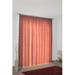 Vorhang WIRTH, B:135cm H:225cm, rot, Jacquard, Baumwolle, Polyacryl, Wohnzimmer, Gardinen, "Swift"