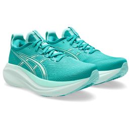 asics Damen Laufschuh "GEL-NIMBUS 27", Gr. 39, blau, Textil, Schuhe
