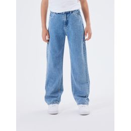 name it Jungen 5-Pocket-Jeans "NKMRYAN für Jungen mit geradem Bein und 5-Pocket-Style", blau, Gr. 170, unifarben, Denim/Jeans, Obermaterial: 100%