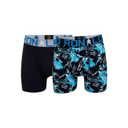 CR7 Jungen Boxershorts "Boxershort CR7 Boys Trunk 2-pack 2er Pack", Gr. 104, schwarz, Obermaterial: 95% Baumwolle CO. 5% Elasthan EL., Unterhosen