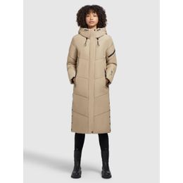 Khujo Damen Steppmantel "SONJE5", beige, Gr. S, unifarben, Web, 100% Polyester, Mäntel