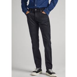 Pepe Jeans Herren Regular-fit-Jeans "STANLEY", schwarz, Gr. 30, Denim/Jeans, Obermaterial: 99% Baumwolle, 1% Elasthan, Jeans