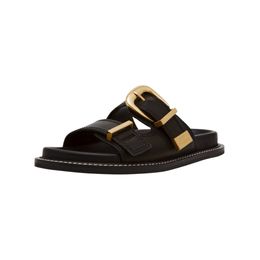 Steve Madden Damen Pantolette "Steve Madden Pantoletten Leder", Gr. 39, schwarz, Leder, Schuhe