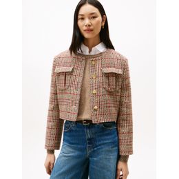 Tommy Hilfiger Damen Kurzblazer "TWEED LADY JACKET", bunt, Gr. 36, kariert, Web, Obermaterial: 36% Baumwolle, 25% Polyester, 24% Polyacryl, 10%
