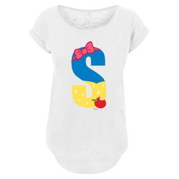 F4NT4STIC Damen T-Shirt "Disney Alphabet S Is For Snow White Schneewittchen", wei&szlig;, Gr. XL, Obermaterial: 100% Baumwolle, Shirts, Print