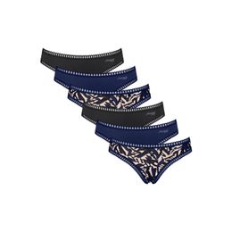 Sloggi Damen Slip "Slip GO Crush Mini C6P 6er Pack", Gr. XS, blau, Obermaterial: 95% Baumwolle CO. 5% Elasthan EL., Unterhosen