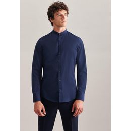 Seidensticker Herren Businesshemd "Schwarze Rose", blau, Gr. 42, unifarben, 100% Baumwolle, Hemden, Slim 1/1 Stehkragen Uni