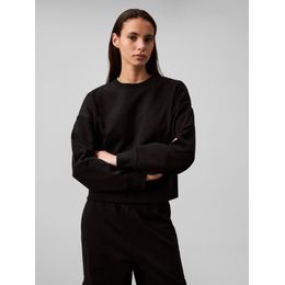 Damen Sweatshirt "LS ARCHIVE LOGO FRENCH TERRY RLX", schwarz, Gr. XS, Calvin Klein Jeans, unifarben, Web, Obermaterial: 86% Baumwolle, 14% Polyester,