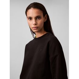 Damen Sweatshirt "LS ARCHIVE LOGO FRENCH TERRY RLX", schwarz, Gr. S, Calvin Klein Jeans, unifarben, Web, Obermaterial: 86% Baumwolle, 14% Polyester,