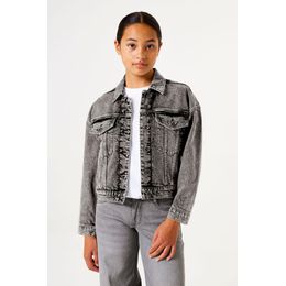 Garcia M&auml;dchen Jeansjacke, blau, Gr. 152, Denim/Jeans, Obermaterial: 99% Baumwolle, 1% Elasthan, Jacken, mit Stretch und Knopfleiste