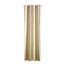 Vorhang WIRTH, B:135cm H:150cm, braun, Polyester, Wohnzimmer, Gardinen, "Soliera"