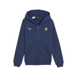 Puma Jungen Sweatjacke "Scuderia Ferrari Sportswear Kapuzen-Sweatjacke Jugendliche", blau, Gr. 116, Obermaterial: 100% Baumwolle; Rippe: 3% Elasthan,