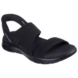 Skechers Damen Sandale "GO WALK FLEX SANDAL-ENTICING", Gr. 35, schwarz, Textil, unifarben, Schuhe, mit Slip-ins Funktion