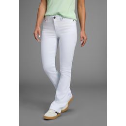 Arizona Damen Bootcut-Jeans "Shaping", wei&szlig;, Basic, Gr. 88, Jeans, Obermaterial: 98% Baumwolle, 2% Elasthan, Jeans, elastische Passform,