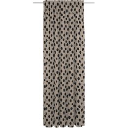 Vorhang Adam, B:142cm H:175cm, lila, Jacquard, Baumwolle, Leinen, Wohnzimmer, Gardinen, "Dots", aus Leinen und Bio-Baumwolle