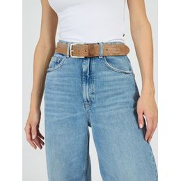 JCC Damen Lederg&uuml;rtel "31022135", grau, Gr. 80, 100% Leder, G&uuml;rtel