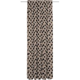 Vorhang Adam, B:142cm H:225cm, lila, Jacquard, Baumwolle, Leinen, Wohnzimmer, Gardinen, "Dots", aus Leinen und Bio-Baumwolle