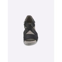 Casual Looks Damen Sandalette, Gr. 40, schwarz, Glattleder, Schuhe