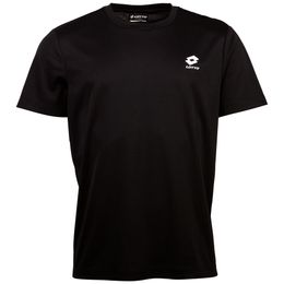 Lotto Herren Rundhalsshirt, schwarz, Gr. L, unifarben, 100% Polyester, Shirts, - atmungsaktiv und schnelltrocknend