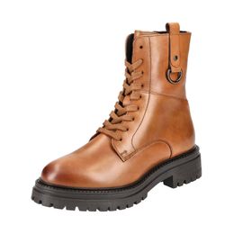 Geox Damen Schn&uuml;rstiefelette "Geox Stiefelette Leder", Gr. 40, braun, Leder, Schuhe