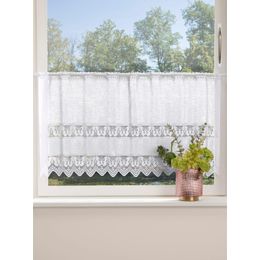 Scheibengardine, B:150cm H:95cm, wei&szlig;, Polyester, Gardinen