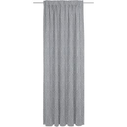 Vorhang Adam, B:142cm H:225cm, blau, Jacquard, Baumwolle, Wohnzimmer, Gardinen, "Easy Diamond", aus 100% Bio-Baumwolle
