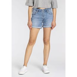 Levi's LEVI'S Damen Jeansshorts "501 Short Long", blau, Gr. 29, Denim/Jeans, Obermaterial: 100% Baumwolle, Jeans, Sommerhose Mit Knopfverschluss und