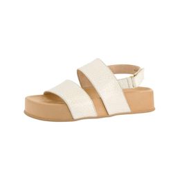 Paul Green Damen Riemchensandale "Paul Green Sandalen Leder", Gr. 37, gold, Leder, Schuhe
