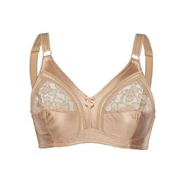 Sassa Mode SASSA Damen Soft-BH "Soft BH ohne Bügel Basic", Gr. 100, beige, Spitze, Obermaterial: 92% Polyester PES. 8% Elasthan EL., BHs