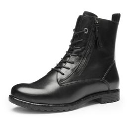Ara Damen Schnürboots "LIVERPOOL", Gr. 7,5, schwarz, Glattleder, unifarben, Schuhe, Kurzstiefel, Biker Boots in Bequemweite G (= weit)