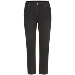 Lascana Damen Mom-Jeans, schwarz, Gr. 36, Denim/Jeans, Obermaterial: 98% Baumwolle, 2% Elasthan, Jeans, mit hohem Bund. elastische Denimware